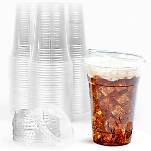 200 Clear Plastic Cups | 16 oz Plastic Cups | Disposable Cups | PET Clear Cups | Plastic Water Cups | Plastic Beer Glass | Clear Plastic Party Cups