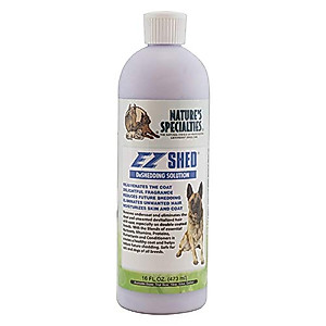 Nature's Specialties EZ Shed Ultra Concentrated Dog Conditioner for Pets, Makes up to 3 Gallons, Natural Choice for Professional Groomers, Deshedding Solution, Made in USA, 16 oz