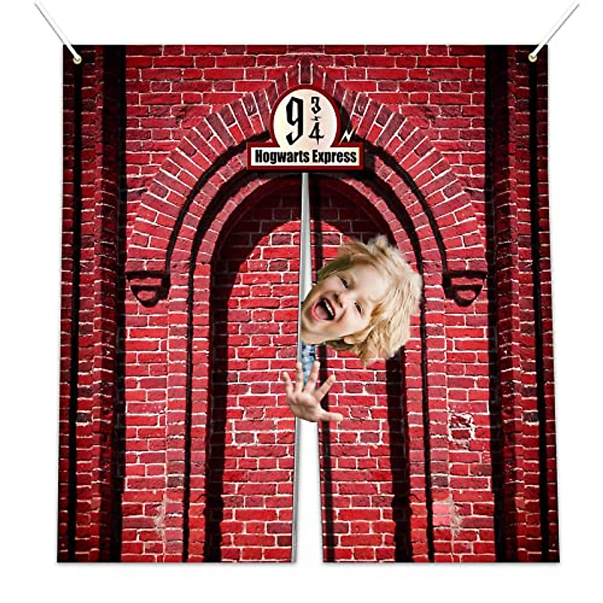Platform 9 and 3/4 King's Cross, photo booth props brick wall background, suitable for outdoor and indoor use, fan love, birthday gifts, holiday gifts, party supplies.