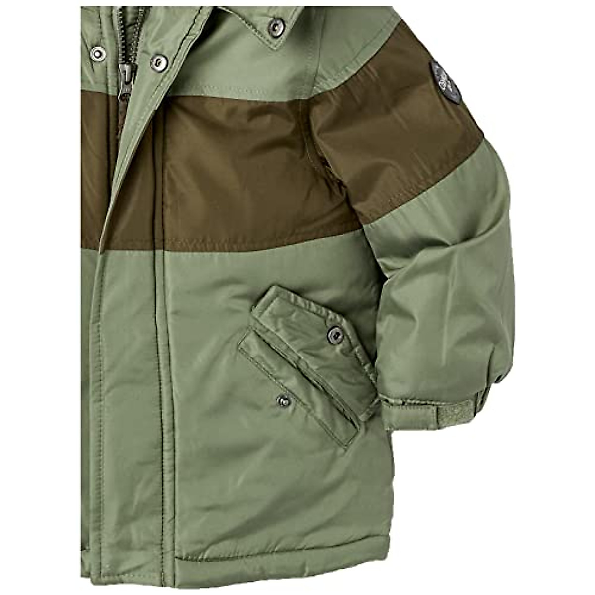 OshKosh B’gosh Boy's Hooded Baby Winter Coat, Olive DRAB, 4 Years