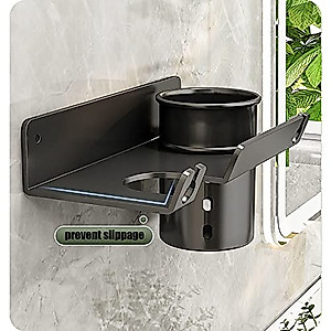 Hair Dryer Holder Wall Mount,Bathroom Hair Blow Dryer Rack Organizer Compatible with Most Hair Dryers
