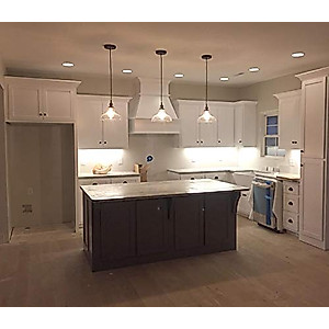 CLAXY Ecopower Industrial Edison Vintage Style 1-Light Pendant Glass Hanging Light