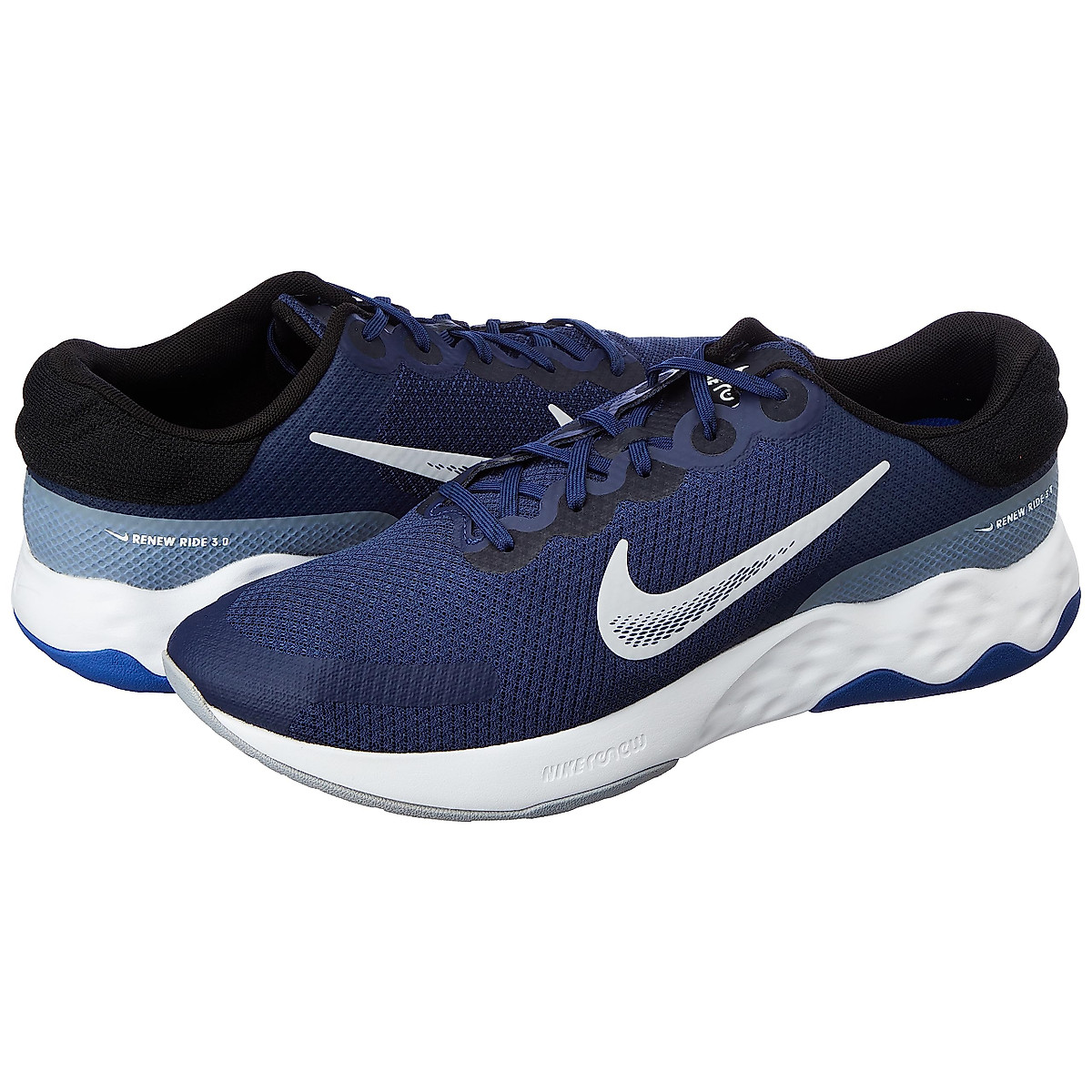 Nike Mens Renew Ride 3 Running Shoe, Midnight Navy/Wolf Grey-Black, 11 UK (12 US)