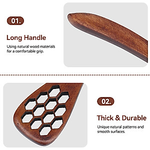 Wood Honey Drizzler 3pcs, Honey Dipper Sticks Wooden Honey Comb Honey Stick Honey Dipper Spoon Coffee Stiring Spoon Syrup Dippers(Brown)