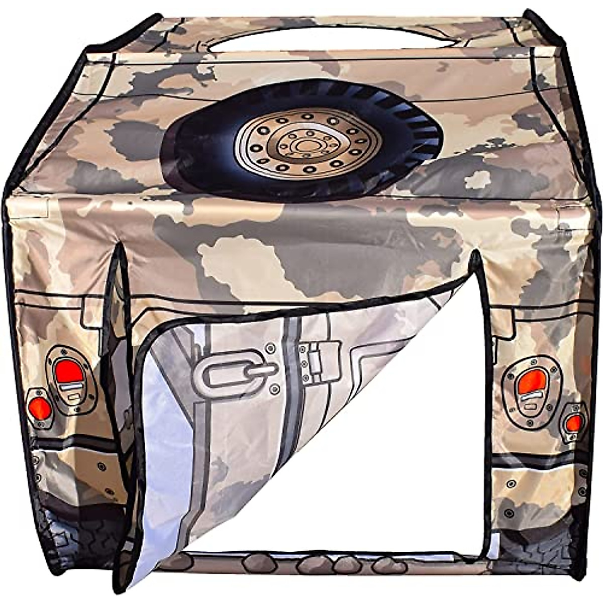 Sunny Days Entertainment Humvee Pop Up Tent - Children's Camo Pop Up Playhouse | Camouflaged Military Toy for Kids