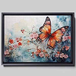 Abstract Painting Buy Canvas Wall Art, Butterfly Painting Art, Butterfly canvas, bedroom Butterfly wall art,Watercolor abstract Butterfly canvas painting