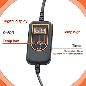 OLYDON Heated Pad for Office Chair, Square Leather Heating Pad with Auto Shut Off & Intelligence Temperature Controller, Universal Seat Warmer for Home, Office Chair (Black)