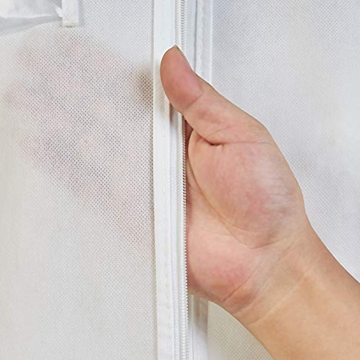 VANVENE Large Garment Bags 72 Saver Dustproof Cover Storage Bag Wedding Dress Bag Prom Ball Gown Garment Clothes Protector (White)