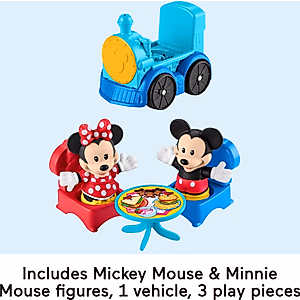 Fisher-Price Little People Toddler Toy Disney Mickey & Friends Playset with Sounds & Phrases for Ages 18+ Months