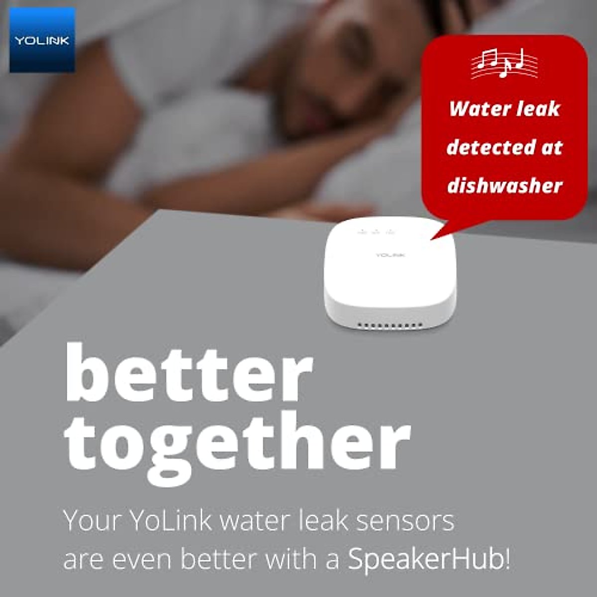 YOLINK Water Leak Detector, 1/4 Mile World's Longest Range, Wireless Smart Water Leak Sensor, Alexa, IFTTT, Hub Required