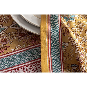 Maison d' Hermine Napkin 100% Cotton Set of 4 Decorative Washable Table Cloth Napkins, Dining, Home, Wedding, Banquet, Buffet, Marquise - Spring/Summer (20”x20”)