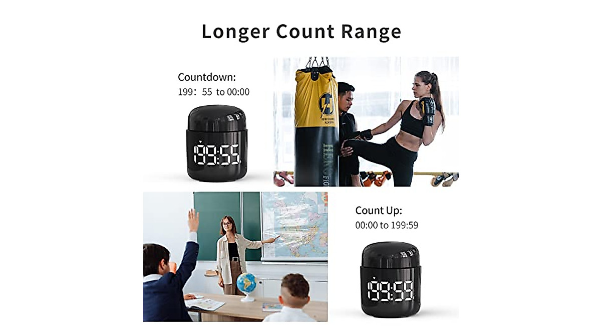 MeesMeek Digital Kitchen Timer | Large LED & Adjustable Volume