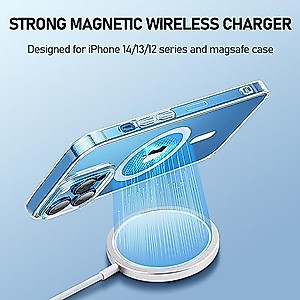 2 Pack 15w Fast Magnetic Wireless Magsafe Charger with 2 USB to C Adapter for iPhone 14/14 Pro/14 Pro Max,13/13 Pro/13 Pro Max/12 Series and AirPods 3/2/Pro and Other Models with Magnet Case