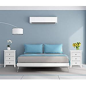 Safeplus Nightstand, Side Table with 3 Drawers, Bedroom Side Storage Cabinet Wooden End Table Accent Table Solid Wood Legs (White, 2 Pics)