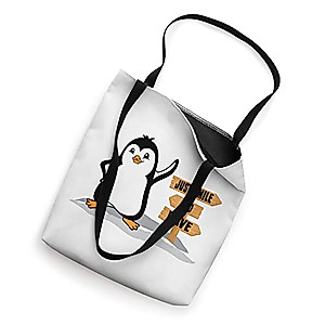 Just Smile And Wave, Cute Penguin For Men Women, Funny Bird Tote Bag