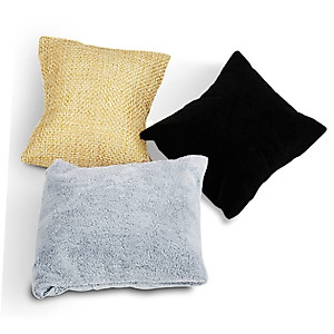 USHOBE 18 Pcs Bracelet Organizer Bracelet Holder Display Linen Foam Watch Black Case Bracelet Watch Pillow Velvet Pillow Jewelry Display Supplies 12x12 Pillow Insert Vintage Ria