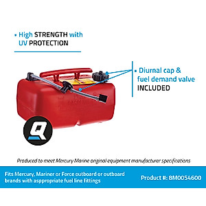 Quicksilver 8M0054600 6.6 Gallon Portable Fuel Tank