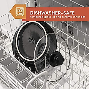 Elite Gourmet MST-275XR Electric Oval Slow Cooker, Adjustable Temp, Entrees, Sauces, Stews & Dips, Dishwasher Safe Glass Lid & Crock (2 Quart, Metallic Red)