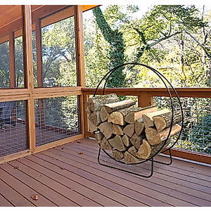 Panacea 15210 40-Inch Solid Steel Log Hoop , Black