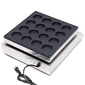 DYRABREST Commercial Electric Red Bean Cake Baker, Nonstick Waffle Maker Machine, 110V Stainless Steel Waffle Iron Maker, with Temperature and Time Control for Restaurant, Cafe Tea Shop, Snack Bar