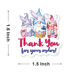 200 PCS Thank You for Your Order Easter Stickers,Cute Small Business Envelopes Stickers for Handmade Goods/Bags Business Packages,Easter Day Theme Small Shop Business Stickers for Envelopes Seals