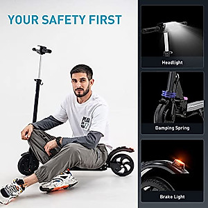 EVERCROSS EV08E Electric Scooter, 350W Motor & 8" Solid Tires, 20 Miles Range &19 Mph, 3 Speed Modes, Folding Commuter Electric Scooter for Adults Teenagers