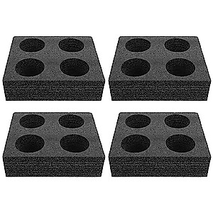 Zerodeko 4pcs 4 Hole Cup Holder Foam Cup Holder Disposable Cup Holder Tray Espresso Cups Disposable Automobile Accessories Coffee Disposable Cups Milk Tea Pearl Cotton Bowl Holder