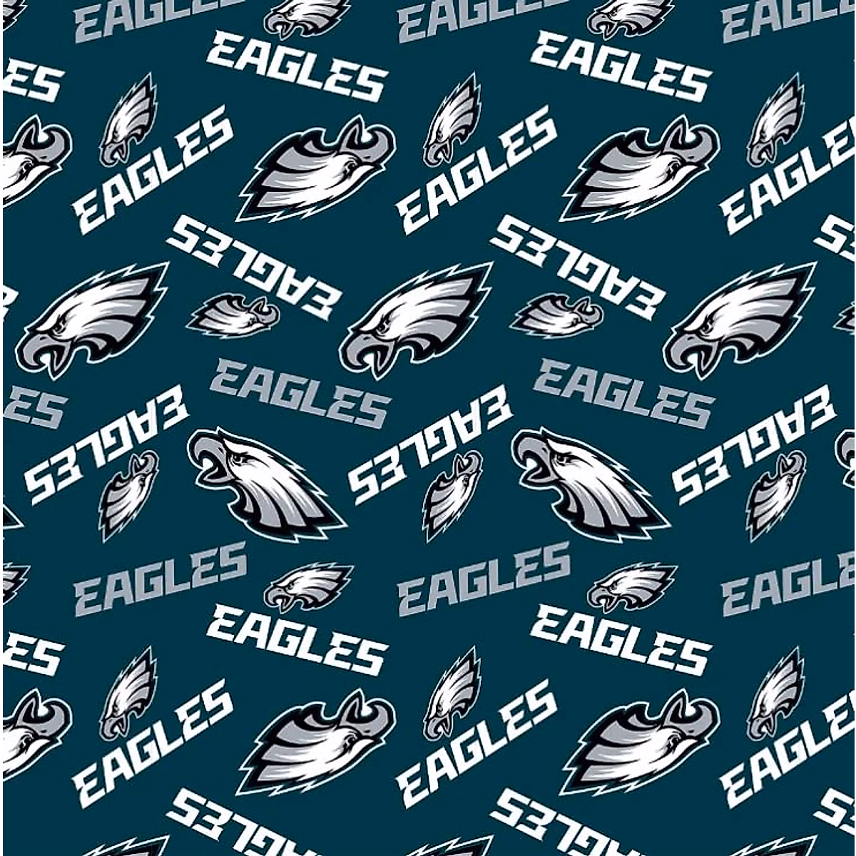 60" Wide 100% Cotton Eagles Green