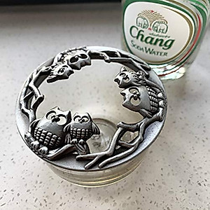 Candle Toppers Jar Candle Accessories - Shades Sleeves for Jar Candles FRSHALOUIS(Owl)