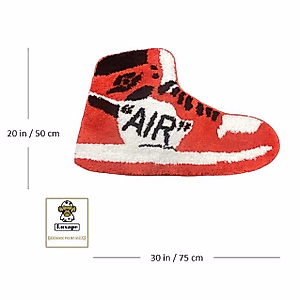 LUXAPE Sneaker Rug - Handmade & Premium- 30in (75cm) - Hypebeast Rug - Hypebeast Room Decor - Living Room, Bedroom, Children Room, Door mat - Aesthetic Room Decor - Luxape Rug (Luxape-7)