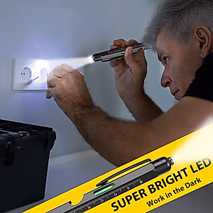 Gifts for Men Multitool Pen - Stocking Stuffers for Men Gifts for Dad Unique Christmas Gifts for Men Who Have Everything Pocket Multi Tool Cool Gadgets for Men Husband Boyfriend Mechanic Tools for Men