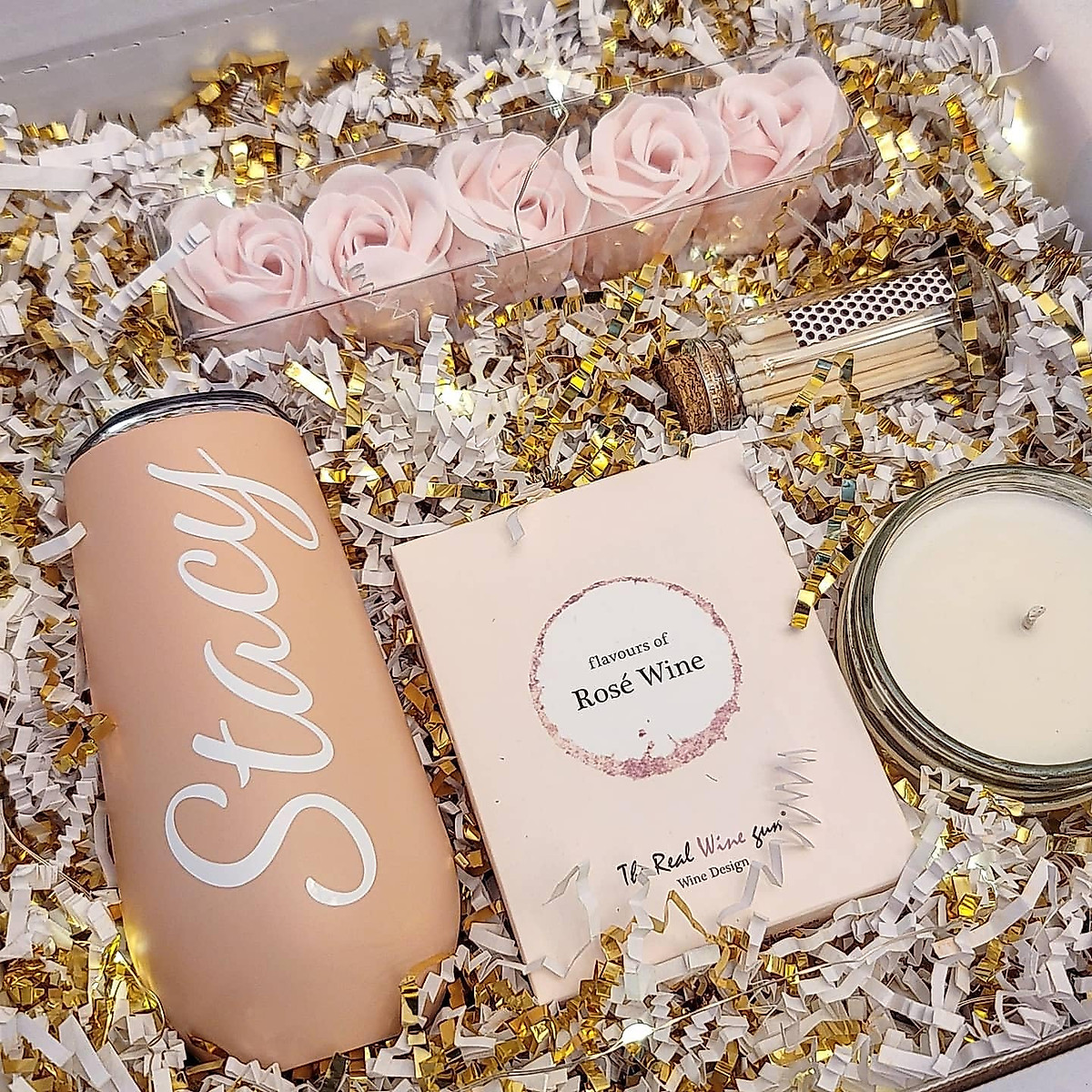 Crinkle Cut Paper Shred Filler (1/2 LB) for Valentine's Day Gifts Craft DIY's Packaging, White & Gold Shredded paper for Gift Box, Wrapping & Basket Filling for Christmas, Halloween & Wedding Decorations (White & Gold）