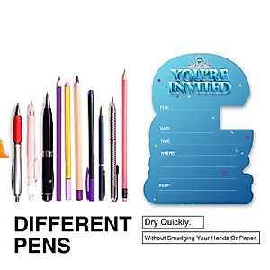 20 Ice Queen 3rd Birthday Party Invitations with Envelopes Double Sided Winter Snowflake Shaped Fill-in Invitations Invites for 3 Year Old