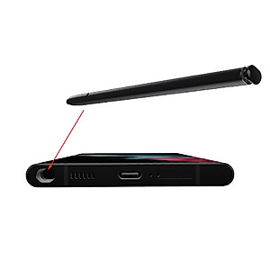 2 Pack Black S22 Ultra S Pen Replacement for Samsung Galaxy S22 Ultra Stylus Pen 5G SM-S908U S22 Ultra Stylus Pen (WithoutBluetooth) + Eject Pin (Phantom Black)