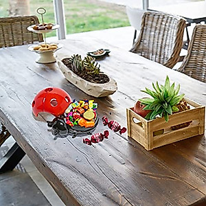 Fantasy Ashtray Ash Holder for Smokers Cigarettes Desktop Decoration Garden Statue Gift Outdoor Lawn Patio Gift for Home Office Balcony Yard Lawn (Red)