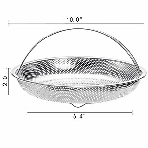 Cididu 3 Pack Steamer Basket for Cooking, Micro-Perforated Strainer Colander Set, Stainless Steel Vegetable Veggie Steamer Rack for Pot, All-In-One Steaming Rack Stand with Handles, Dishwasher Safe