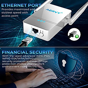 2023 Release WiFi Extender Signal Booster for Home, 4X Faster Longest Range Up to 9,800sq.ft and 35+ Devices, Internet Repeater with Ethernet Port,WiFi Amplifier Easy Setup (White)
