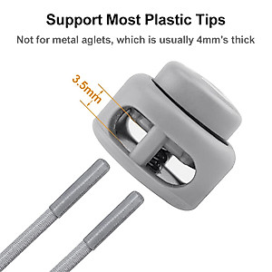 Heavy Duty Cord Locks - Double Hole Drawstring Stopper Fastener for No Tie Shoelaces and More