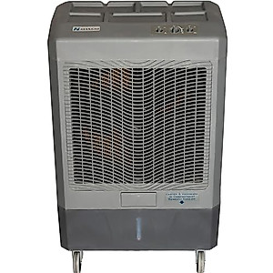 Portable Swamp Coolers - 5300 CFM MC61M Evaporative Air Cooler with 3-Speed Fan - Water Cooler Fan 1600 Sq. ft. Coverage High Velocity Outdoor Cooling Fan Swamp Cooler by Hessaire - Gray