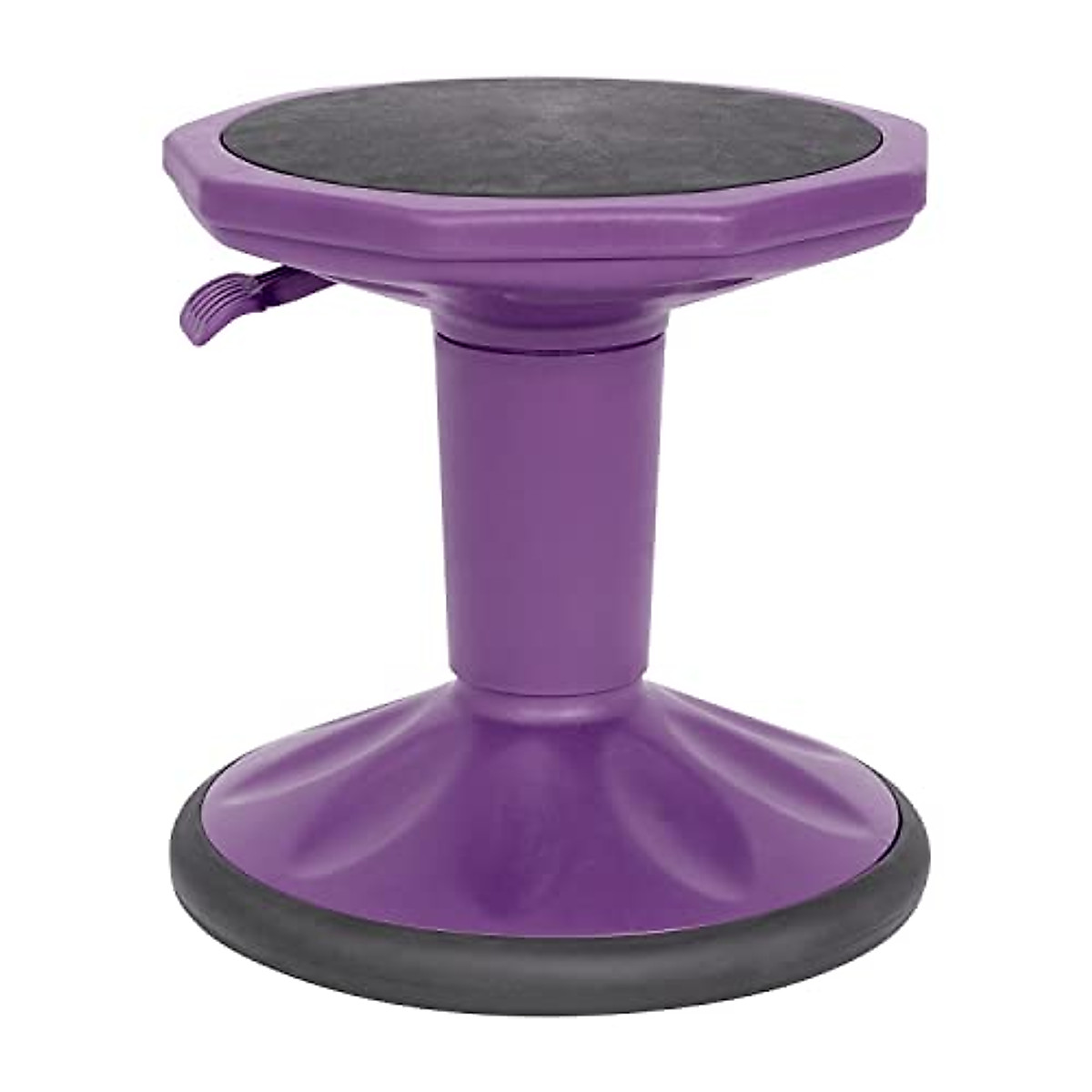 Flash Furniture Carter Adjustable Height Kids Active Stool - Flexible Purple Stool for Classroom and Home - Non-Skid Bottom - Rubberized Seat - 14" - 18" Seat Height