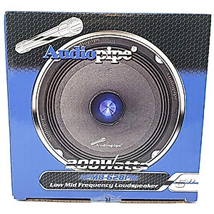Audiopipe APMB-628PM 6 Inch 200 Watts Max 100 Watts RMS Power Low to Mid Frequency Car Audio Loudspeaker with 4 Ohm Impedance