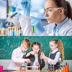 60 Pairs Protective Safety Glasses Goggles with 60 Pairs Reusable Earplugs, Clear Airsoft Goggle Anti Scratch UV Resistant Eyewear Goggles for Men and Women for Work, Lab, Construction, Sports