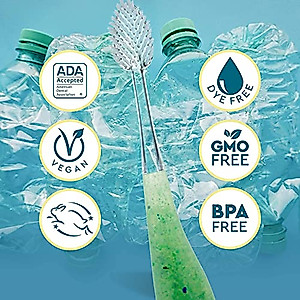 RADIUS Toothbrush Source Floss BPA Free & ADA Accepted Improve Gum Health & Reduce Issues, Soft, Soda Pop Eco-Grind