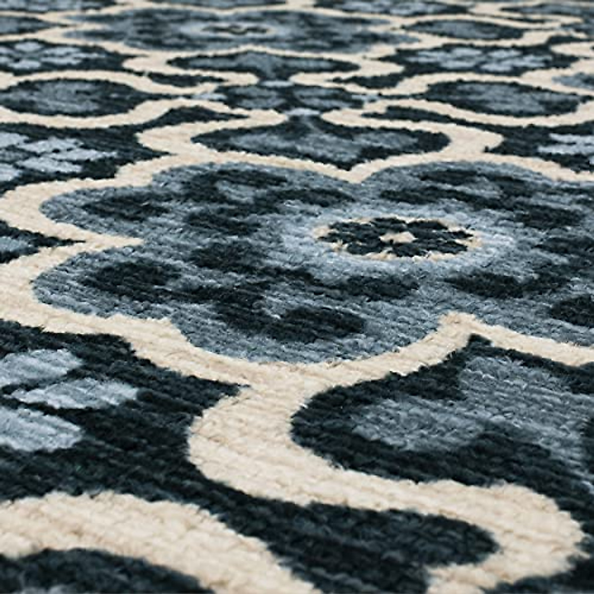 Mohawk Home Soho Marjorelle Gardens Floral Printed Area Rug, 5'x8', Blue