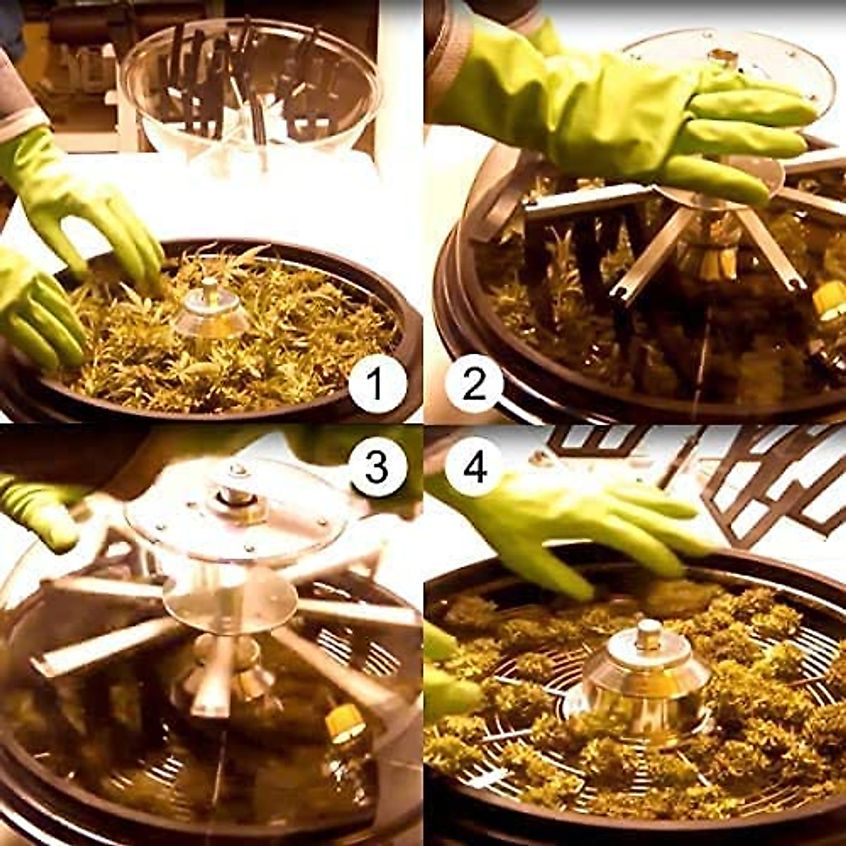 iPower 16-Inch Bud Leaf Bowl Trimmer Twisted Sharp Stainless Steel Blades for Hydroponics with Upgraded Gears, Orange Pruner, 6.5” Gardening Hand Scissors