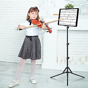 SAMHOUSING Tripod Floor Stand, with 65 inch Height Adjustable Stand Holder & 360° Rotating iPad Tripod Mount for iPad Pro, iPhone, Kindle, and All 4.5-12.9 Inch Tablets