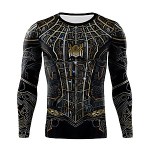 jiazery QZ Mens Super Hero Base Layer Underwear, Cool Dry Short Sleeve Compression Shirt, Sport Fitness Sweatshirt (012 M)