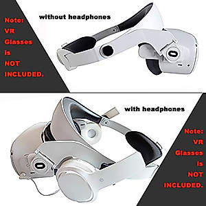 HUAYUWA Virtual Reality Relieve Pressure Head Strap Fit for Oculus Quest 2 VR Glasses Accessories