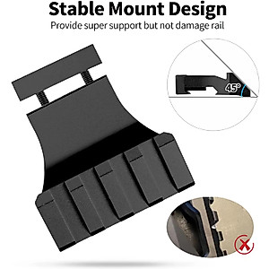 Bontok Picatinny Offset Rail Mounts, 45 Degree Picatinny Weaver Offset Aluminum Rail Low Profile Mount for lashlight Laser Sights Optics