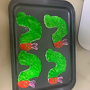 3dcrafx Cartepilla Worm Cookie Cutter and Stamp Set for Baby Shower, Cookie Mould, Professional Baking Dough Tools